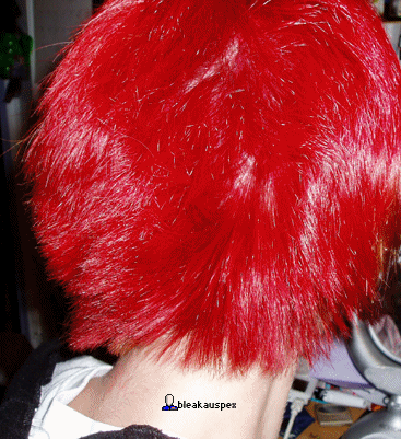 Dyed red hair