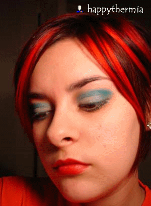 Dyed red hair