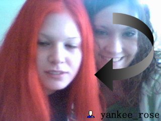 Dyed red hair