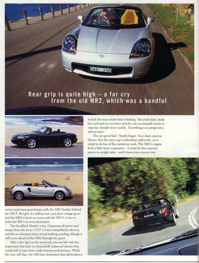 WHEELS Magazine MR2 vs MX5(MIATA) COMPARISON