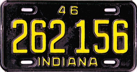 Indiana Passenger Plates 1945-2008