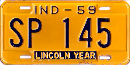 Indiana Passenger Plates 1945-2008