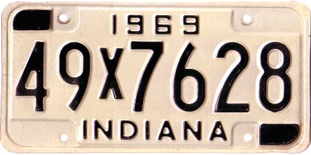 Indiana Passenger Plates 1945-2008