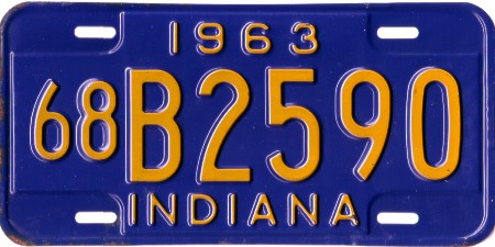 Indiana Passenger Plates 1945-2008
