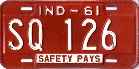 Indiana Passenger Plates 1945-2008