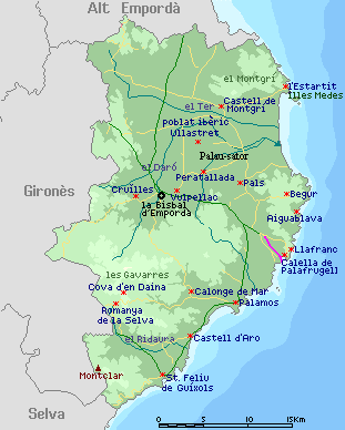 Map of Baix Empordà